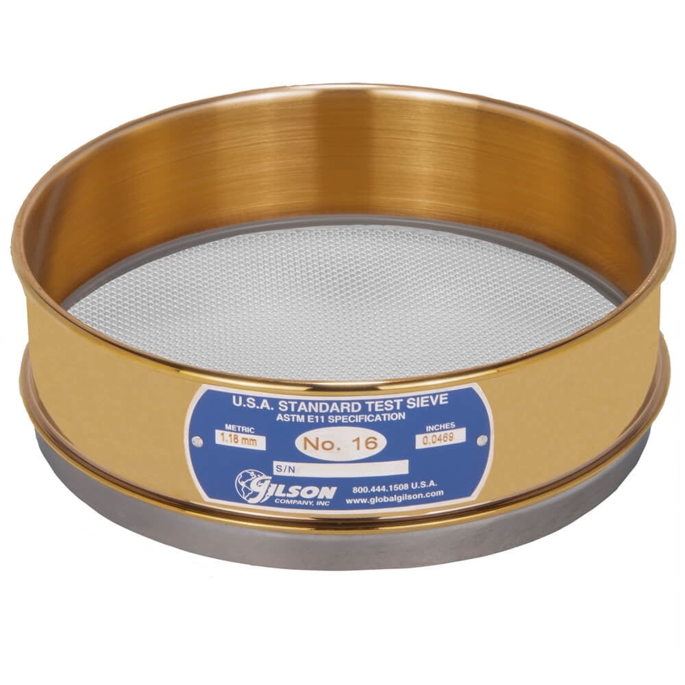 8in Sieve, Brass/Stainless, Full-Height, No.16 - Walmart.com