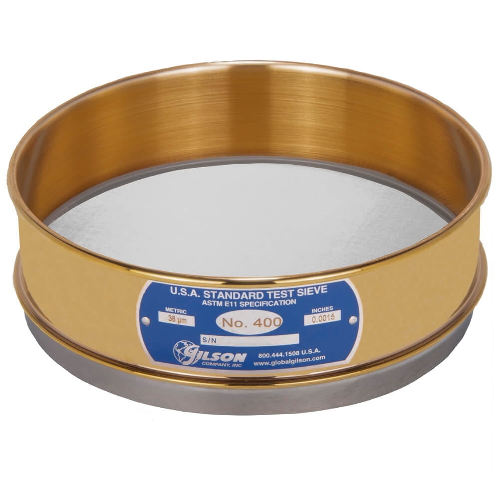 8in Sieve, Brass/Stainless, Full-Height, No.400 - Walmart.com