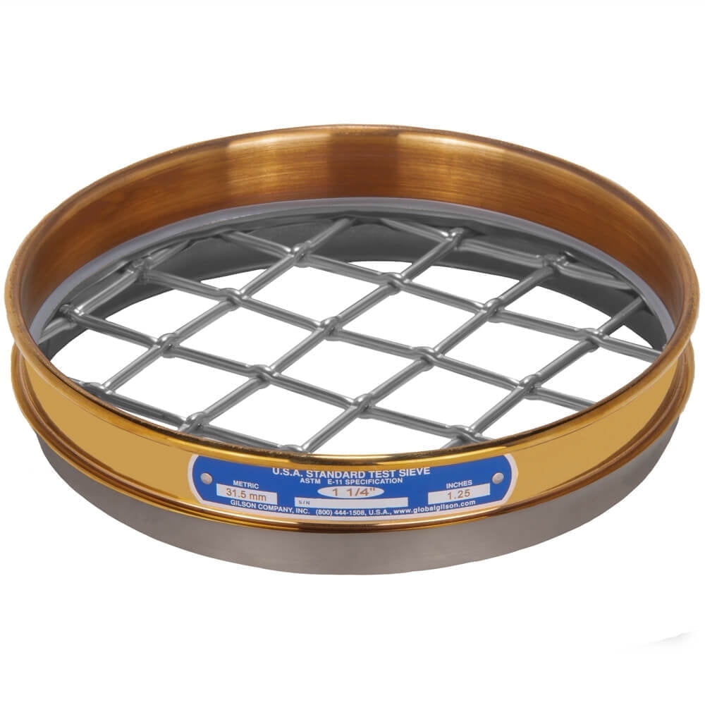 8in Sieve, Brass/Stainless, Half-Height, 1-1/2in - Walmart.com