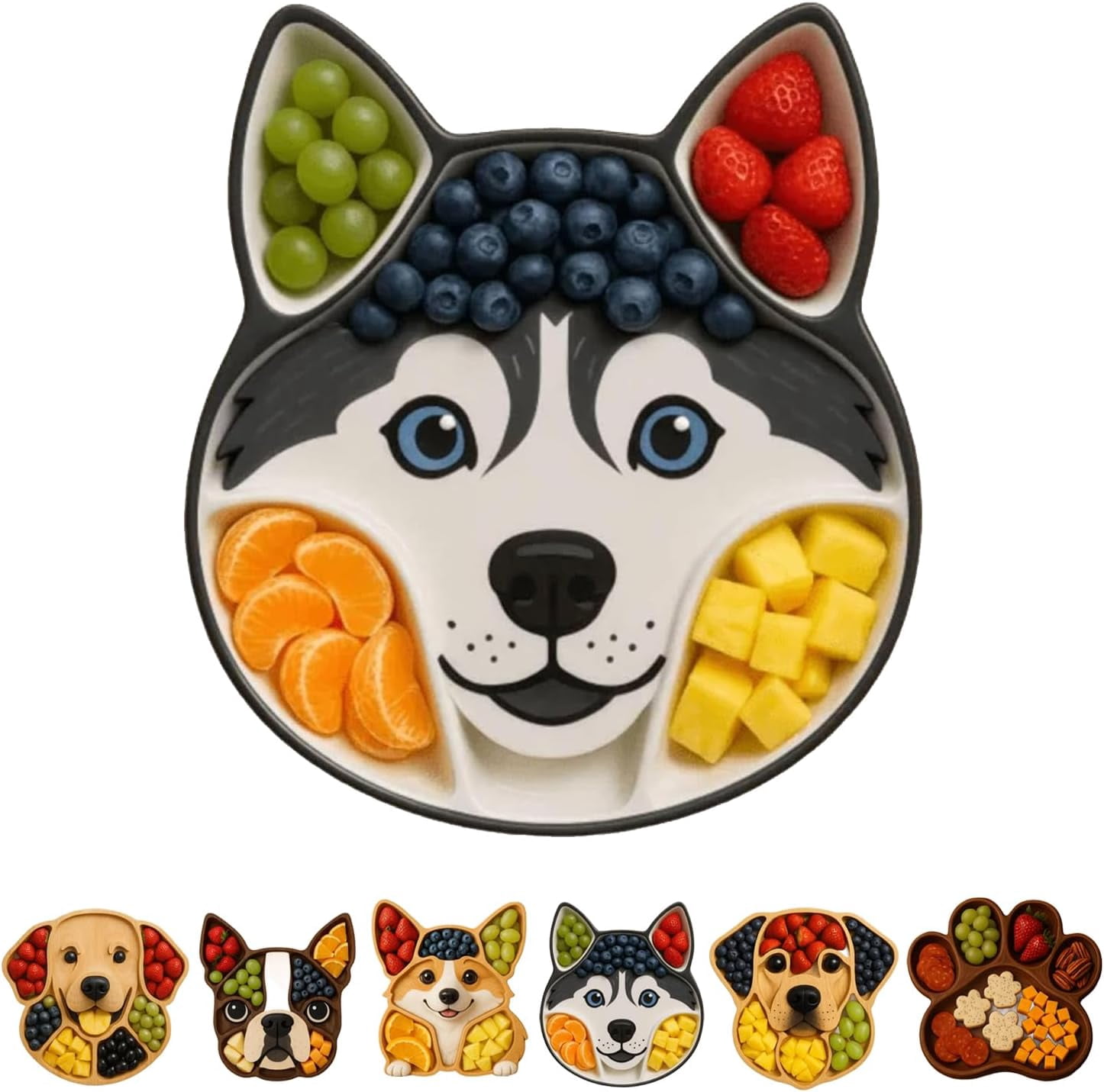 8in Wooden Dog Themed Fruit Platter - Perfect for Dog Birthday Parties ...