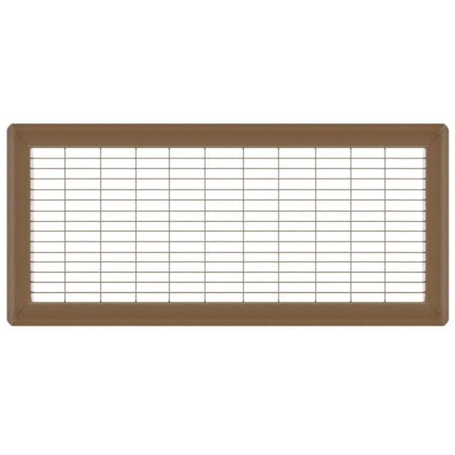 8in x 22in Imperial Brown Heavy Gauge Steel Floor Grille - Heating and ...