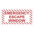 8in x 4in Emergency Escape Window Sticker - Walmart.com