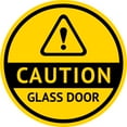 8in x 8in Caution Glass Door Sticker - Walmart.com
