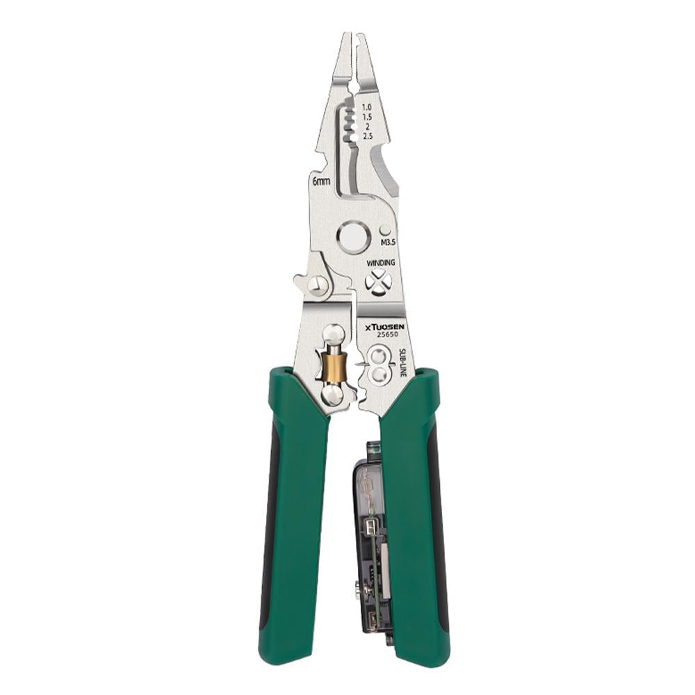 8in1 Foldable Wire Stripper,Multi-Function Electric Wire Stripping Tool,Wire Crimper Stripper ...