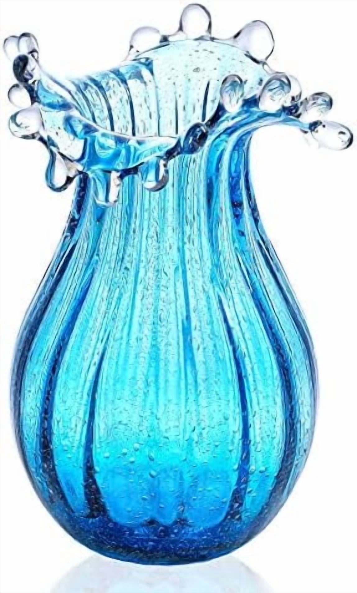 8inch Blown Glass Bubble Vase Collection Modern Art Flower Vase ...