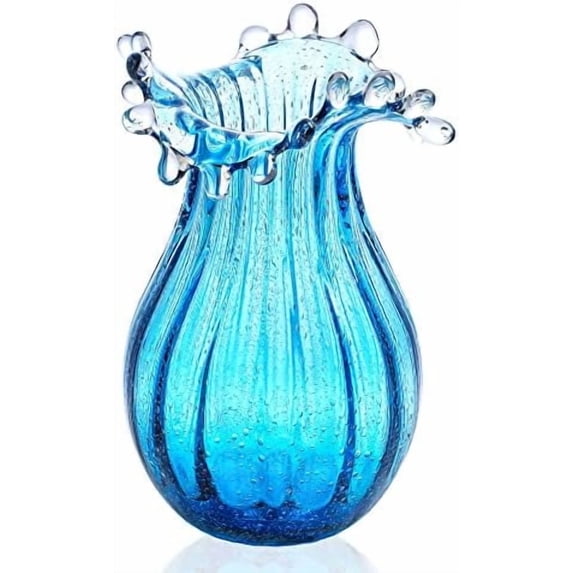 8inch Blown Glass Bubble Vase Collection Modern Art Flower Vase ...
