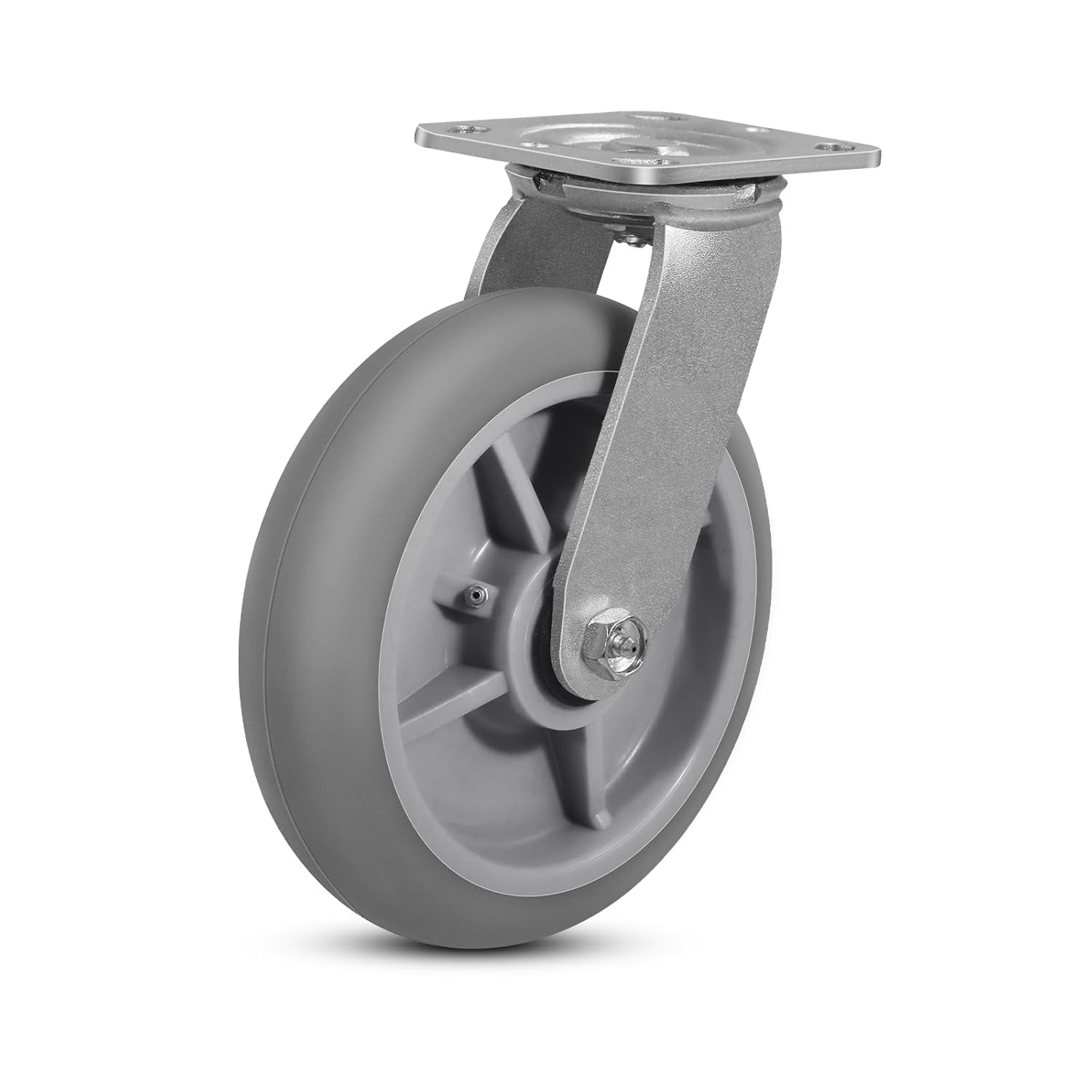 8inch Caster Wheels, Thermoplastic Rubber Wheels(Crown Tread), 700 Lbs ...