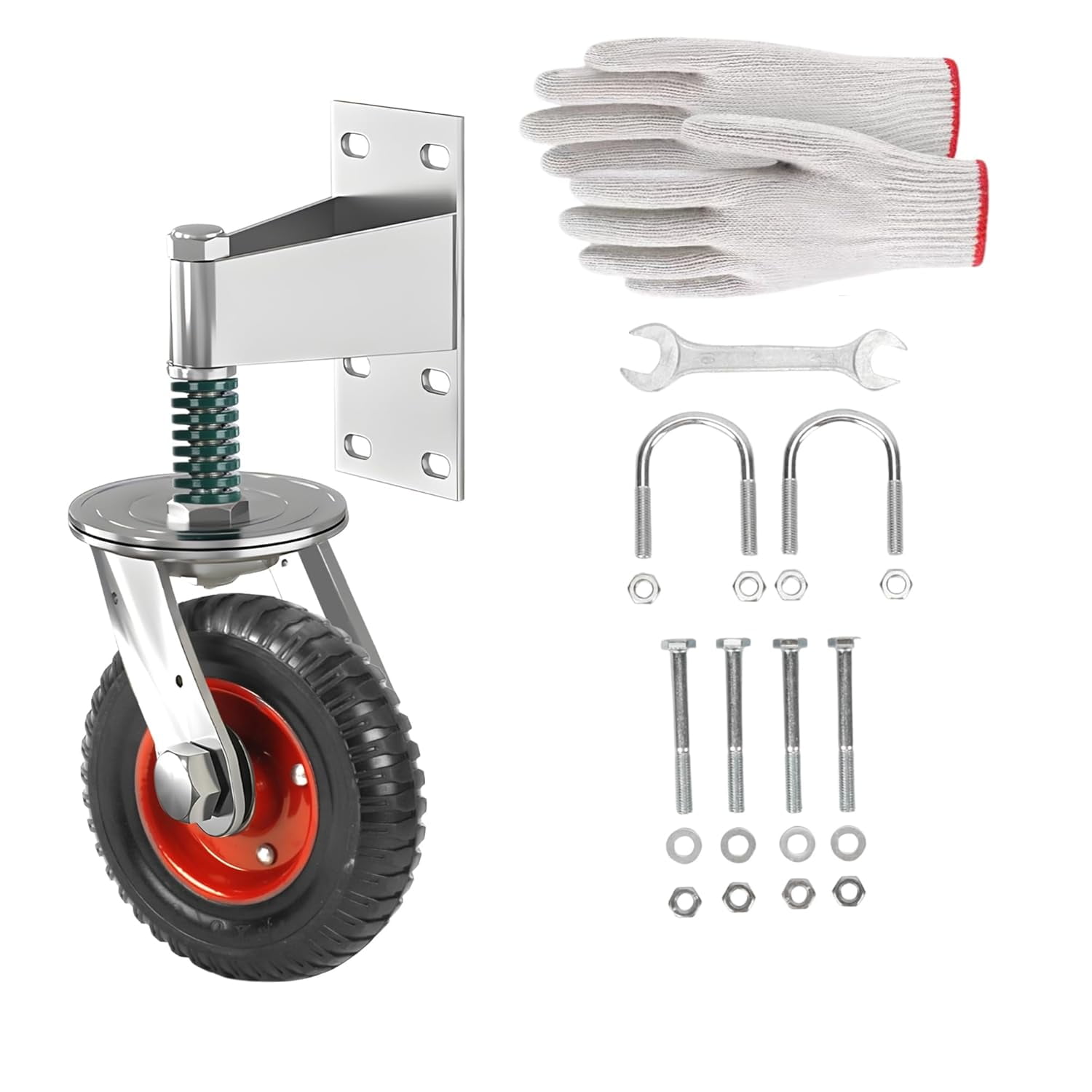 8inch Fence Gate Wheel Spring Loaded Heavy Duty Gate Caster 360 Degree ...