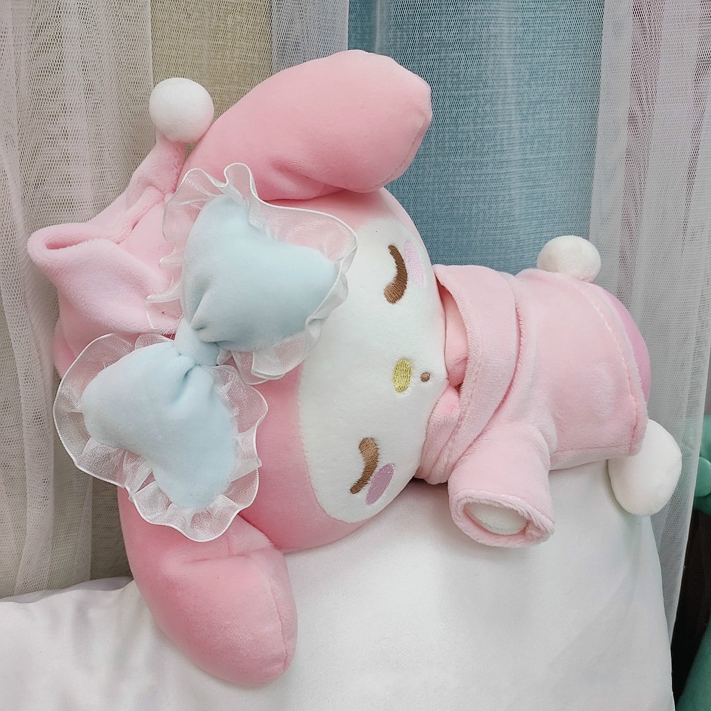 8inch Japan Cartoon Sanrio Plush Sleeping Hello Kitty Cinnamoroll My Melody Pompom Purin Kuromi ...