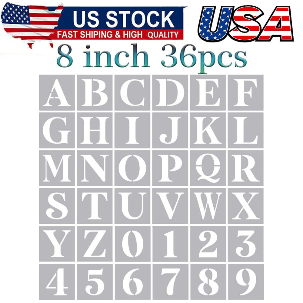 8inch Large Letter Stencils Alphabet Stencil for Painting on Wood ...