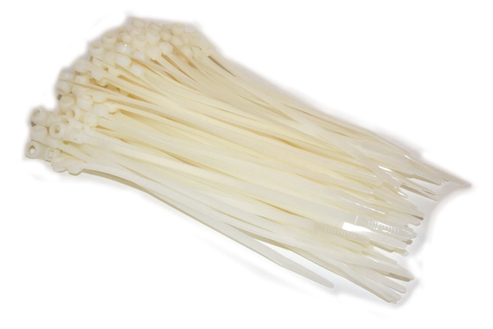 8inch Wall Mountable Cable Tie Clear 100pcs - Walmart.com