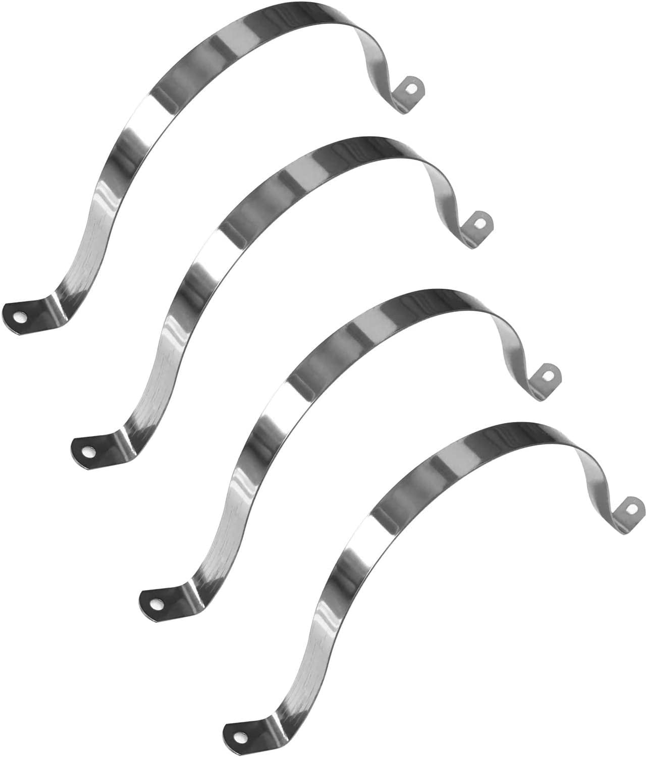 8inch With 2 Holes U Bracket Stainless Steel Tube Strap Tension Clip U ...