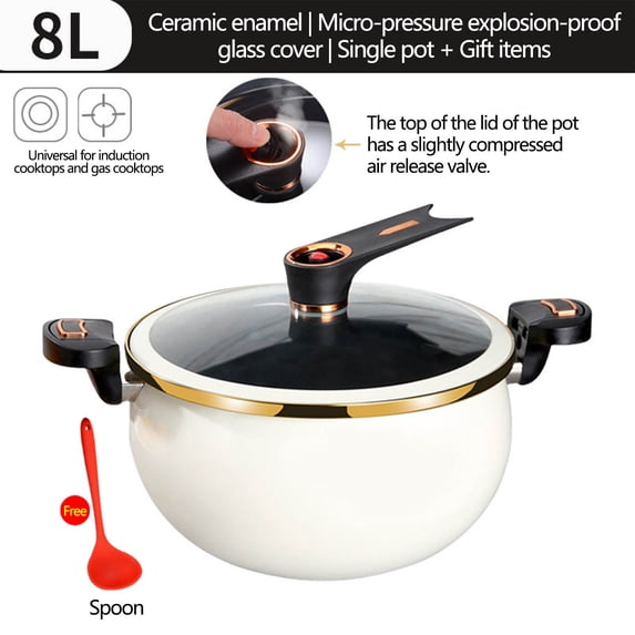 8l Fast Heating Pressure Cooker, Non-stick Stockpot, Modern Aesthetic ...