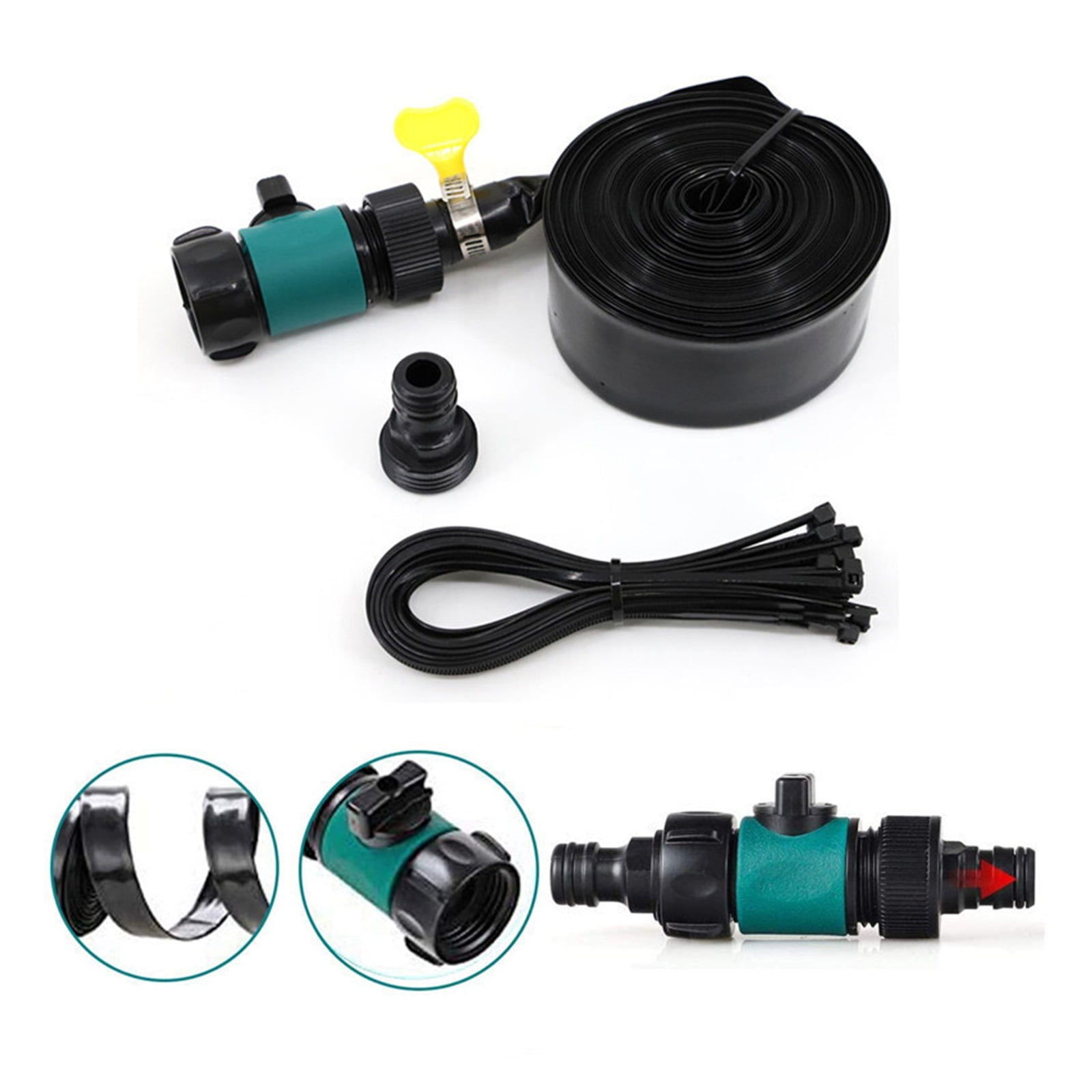 8m/10m Garden Farm Irrigation Perforated Water Pipe With Matching Valve ...