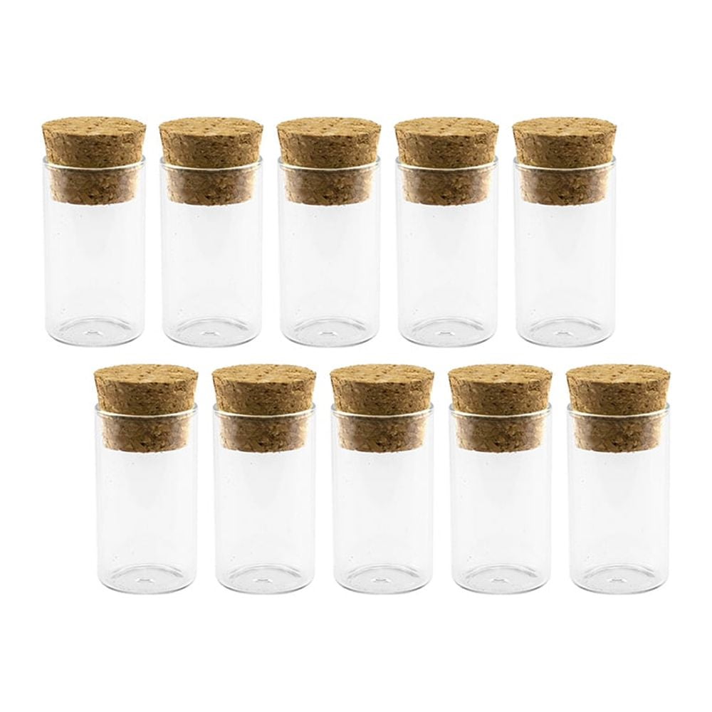 8ml 22x40x19mm Clear Test Tube Bottles with Cork Transparency Glass ...