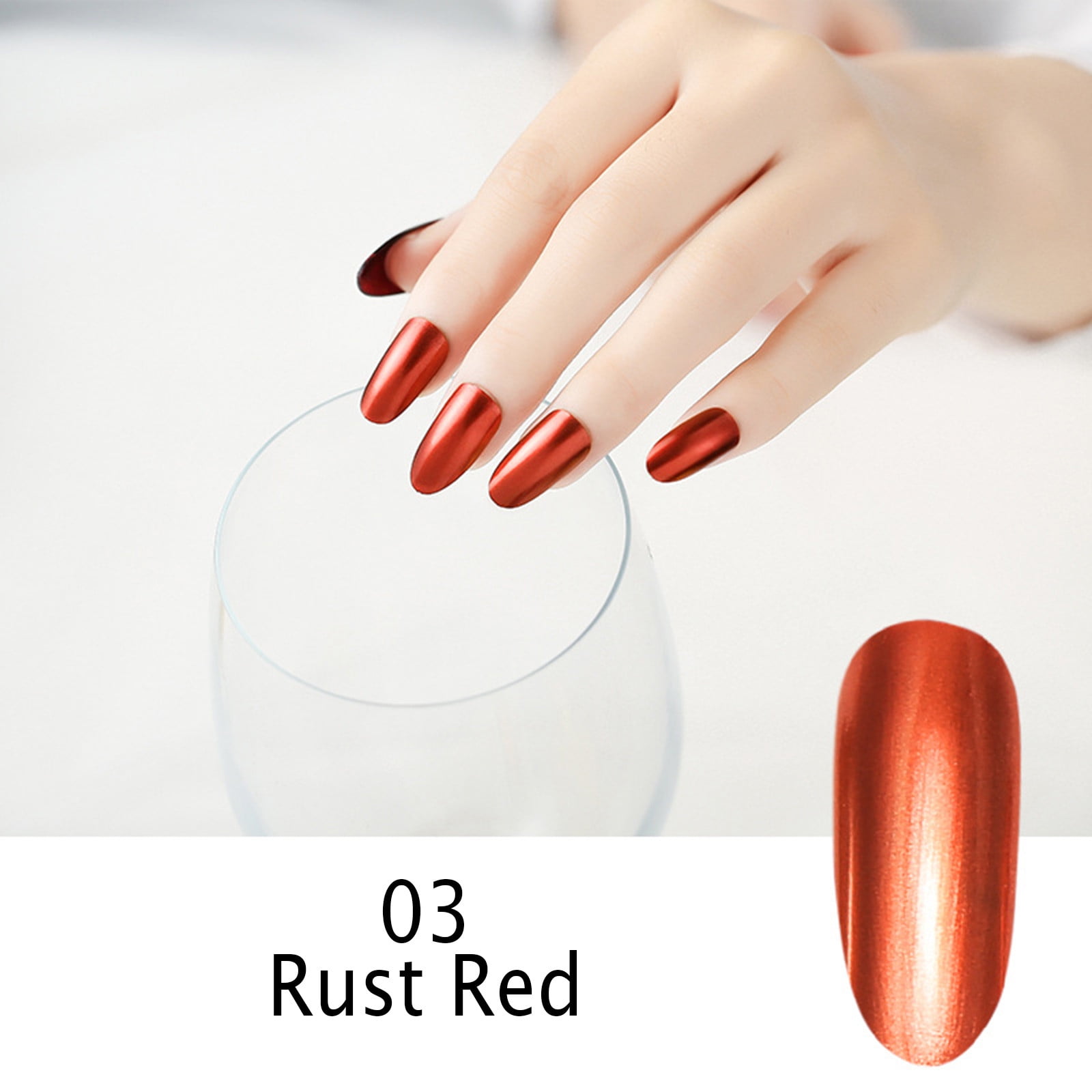 8ml Metal Mirror Nail Polish Platinum Glitter Shiny Style Sparkle for ...