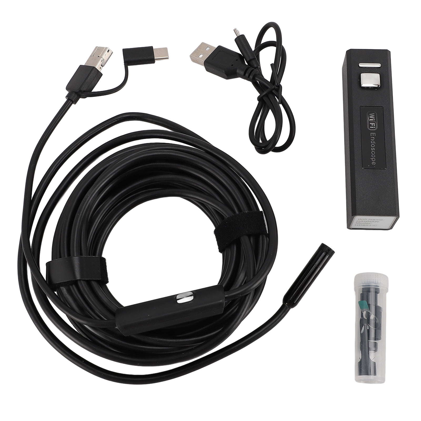 8mm 1200P HD Endoscope Camera With LED Light 3-in-1 Type C/USB ...