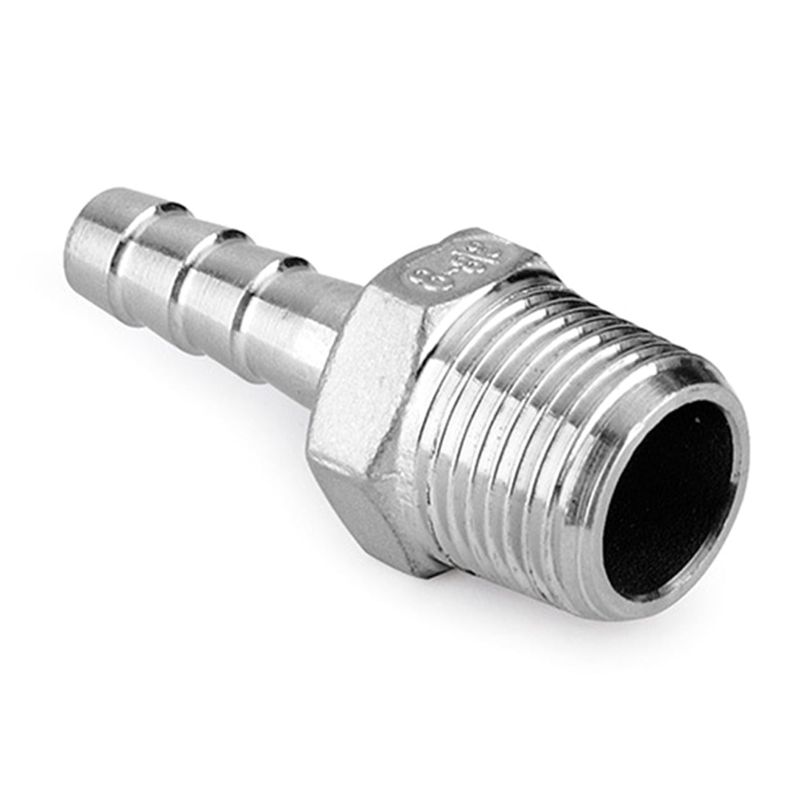 8mm 12mm Hose Barb 3/8" Male Thread StainlessSteel Pipe Fitting Coupler ...
