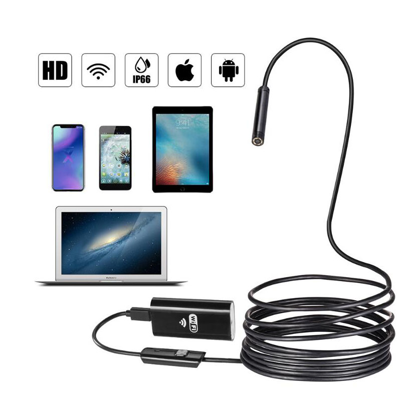 8mm 2/3.5/5m wifi endoscope camera mini waterproof soft cable ...