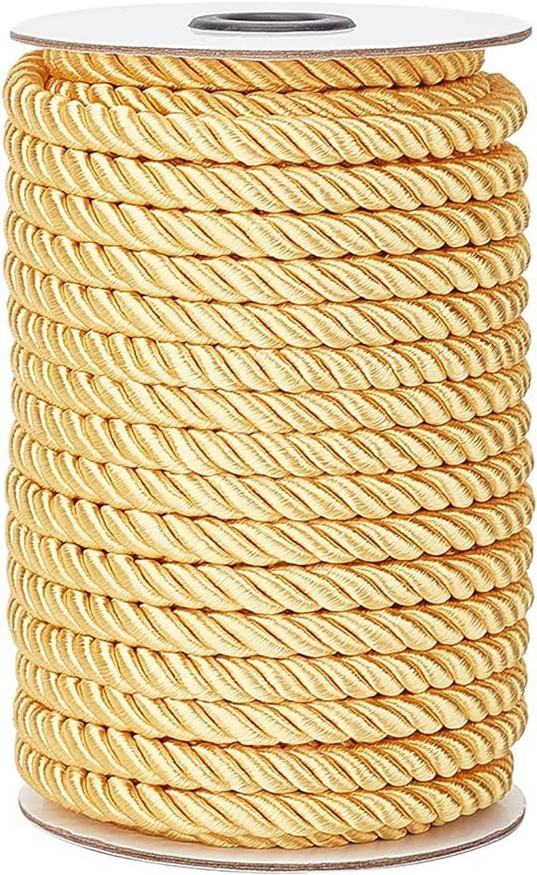 8mm 20 Yards Twisted Cord Trim Gold Decorative Rope Thread Silk Ropes ...
