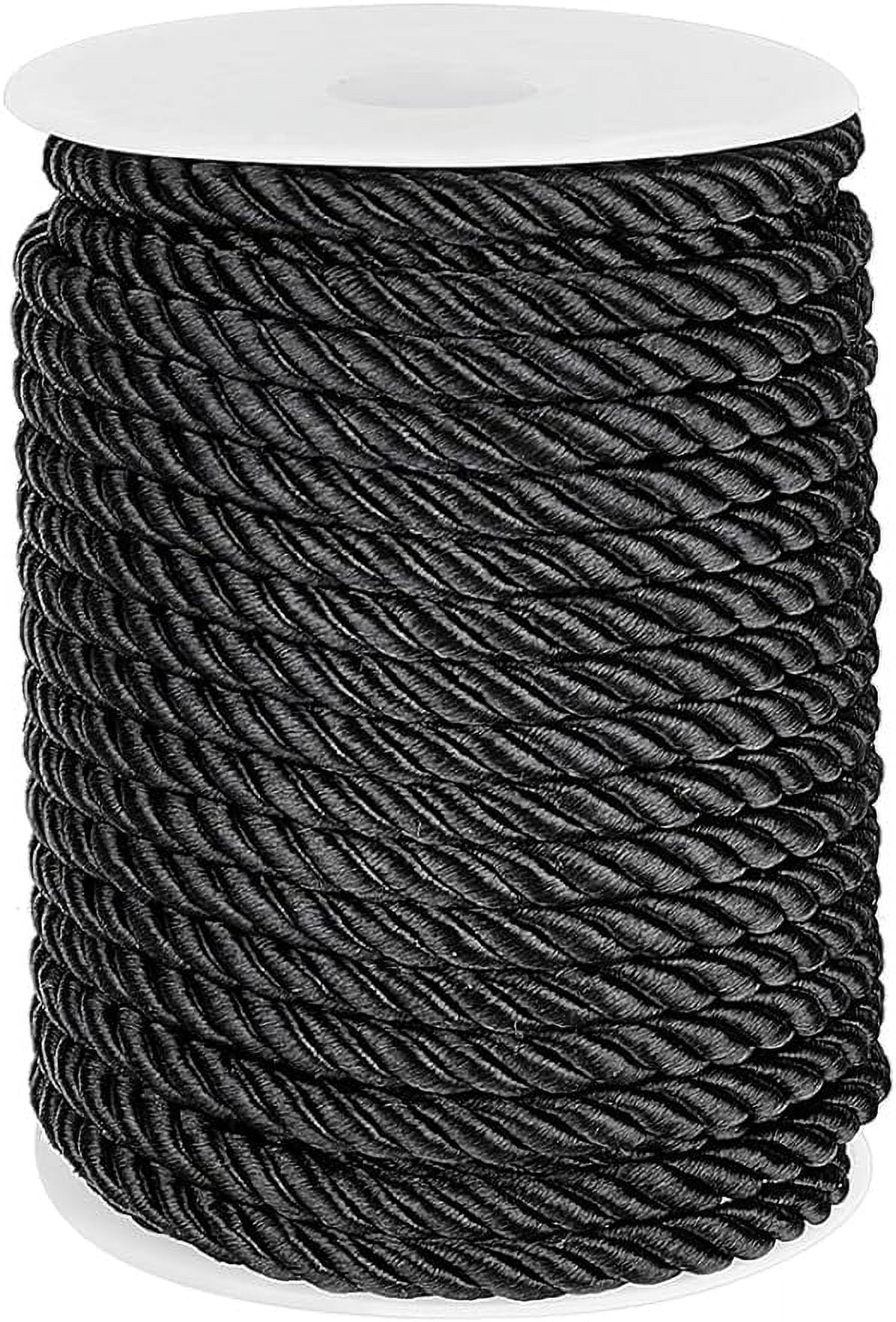 8mm 21.9 Yards Decorative Twisted Cord 3-Ply Braided Cord with Spool ...