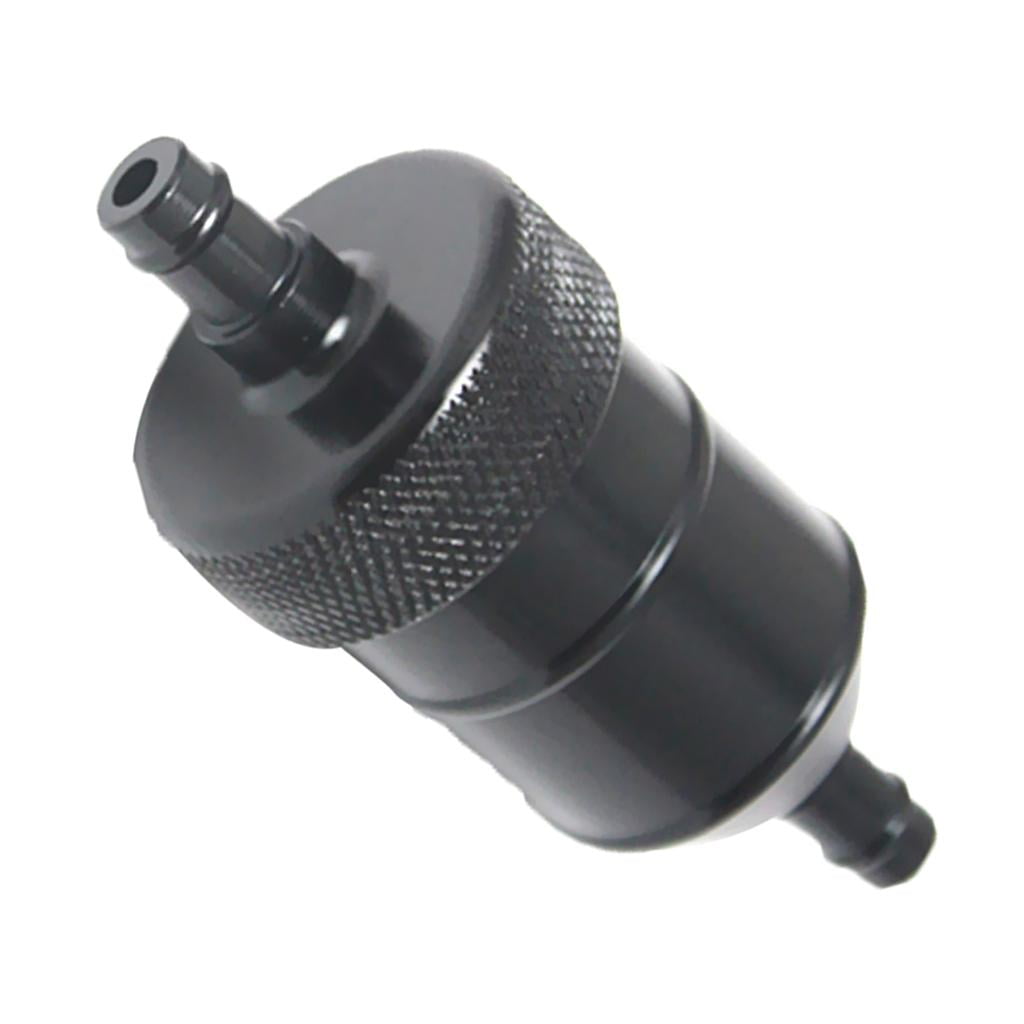 8mm 5/16" Aluminium Inline Fuel Petrol Diesels Filter Universal - Black ...