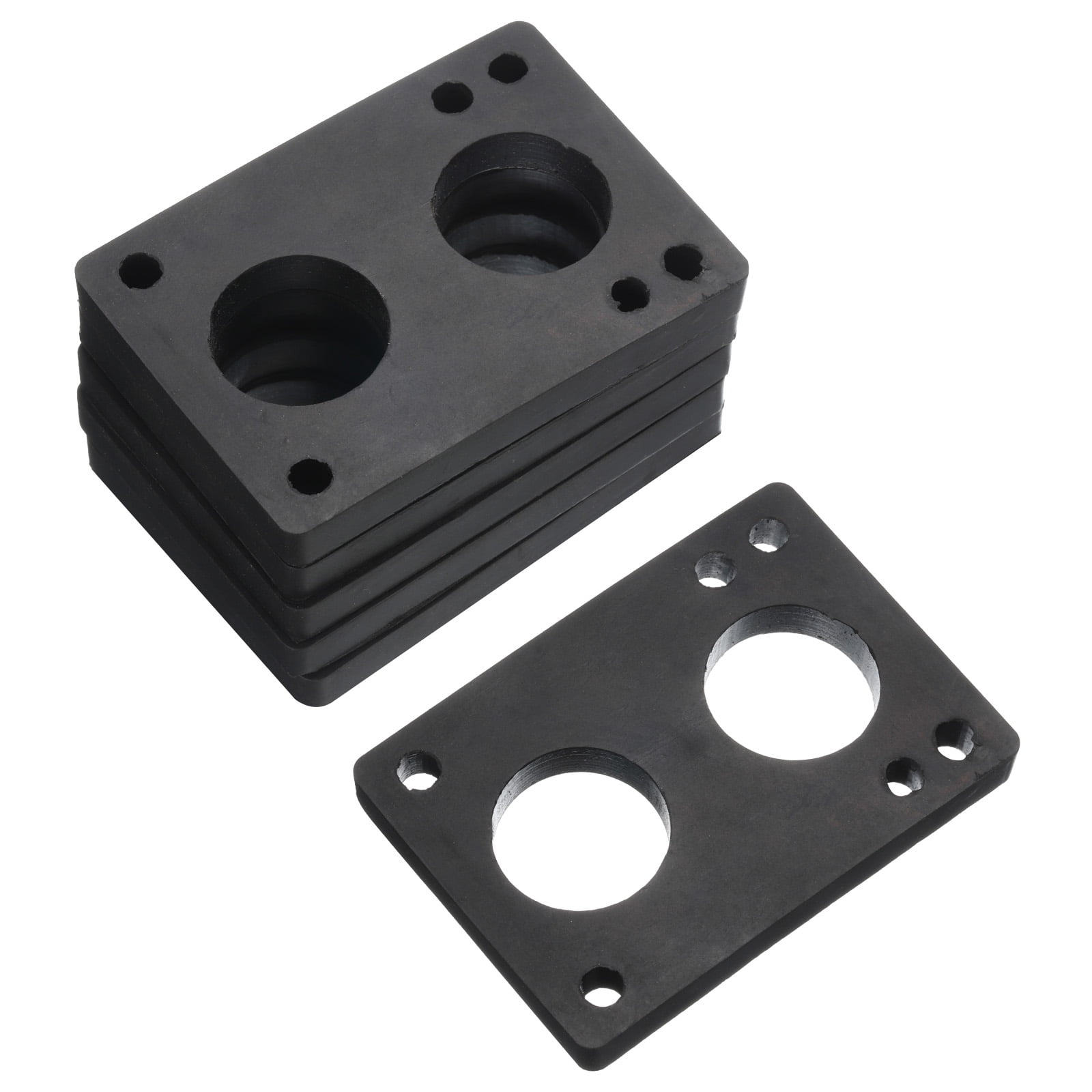 8mm / 5/16" Skateboard Riser Pads Rubber Angled Wedge Shock Pads, Black ...