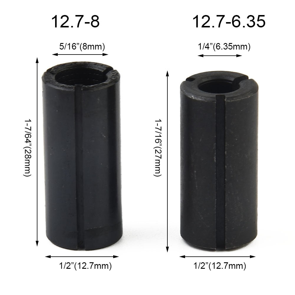 8mm+6.35mm To 12.7mm Carbide Engraving Bit CNC Router Tool Adapter ...