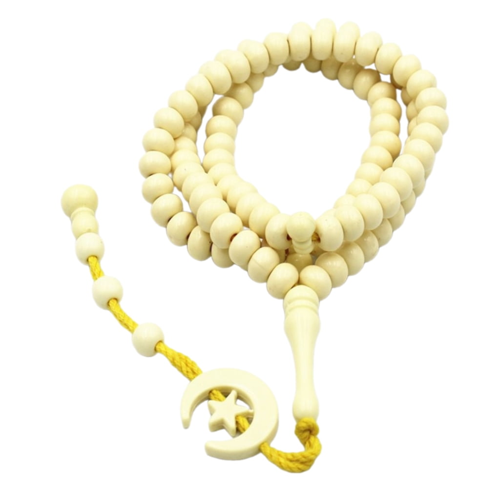 8mm 99 Rosary Beads Tasbih Prayer Beads Wrap Bracelets Necklace Eid ...