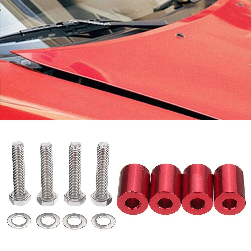 8mm Billet Aluminum Engine Motor Swap Vent Hood Spacer Riser Car ...