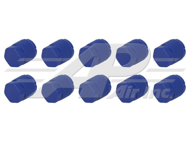 8mm Blue Low Side R134a Service Cap, Standard Flow Charge Fittings - 10 ...