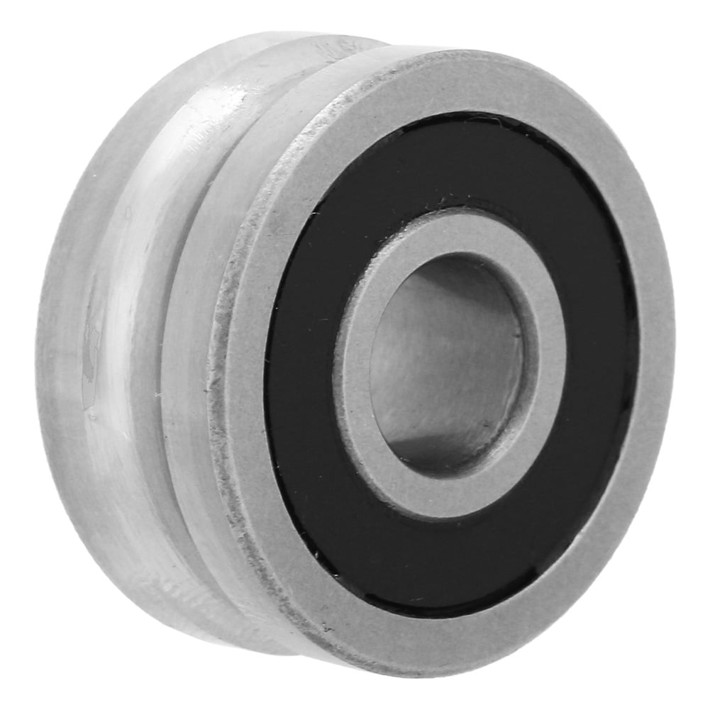 8mm Bore Single Roller Track Bearing Guide, 24mm OD, 11mm Thick, Steel ...