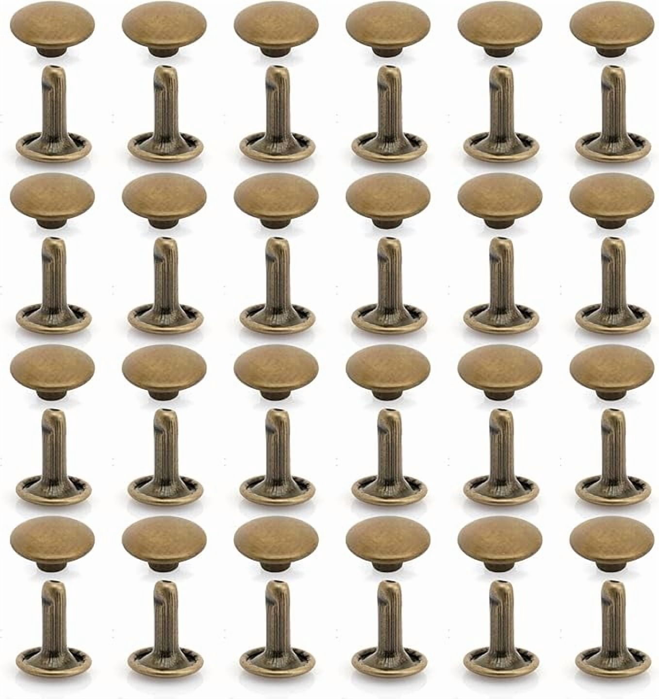 CRAFTME STUDIO 8 mm Cap x 12 mm Post Double Cap Rivets Tubular Metal ...