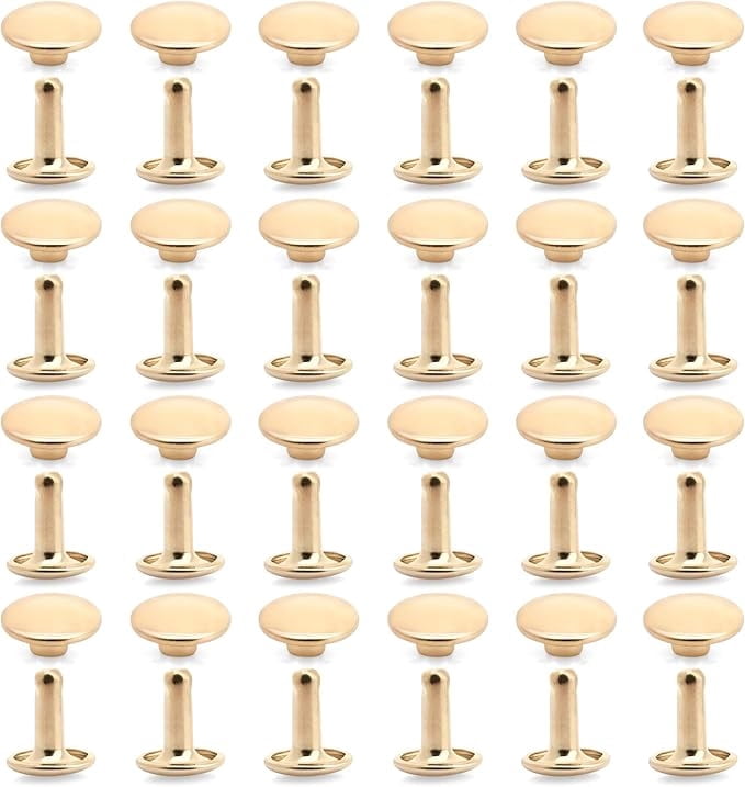 CRAFTME STUDIO 8 mm Cap x 12 mm Post Double Cap Rivets Tubular Metal ...