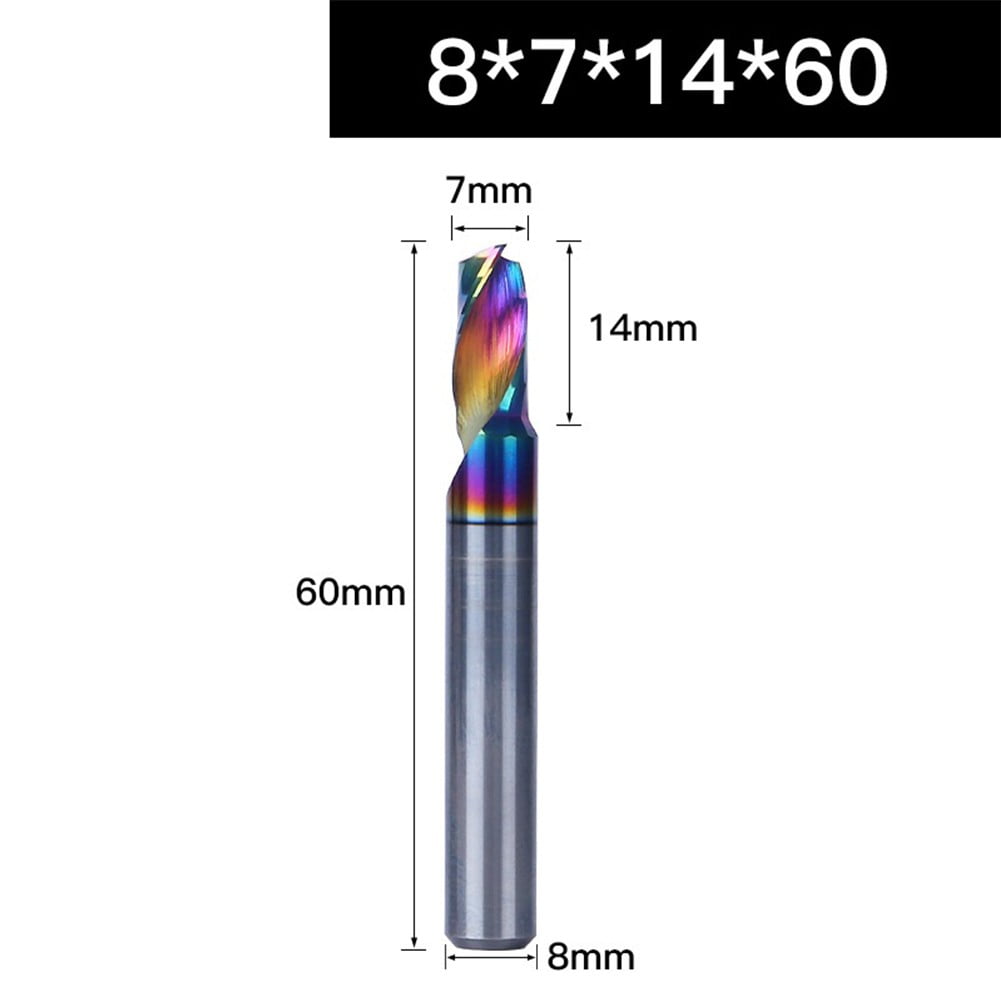 8mm Cnc Spiral Single Flute Solid Tungsten Carbide End Mill Milling ...