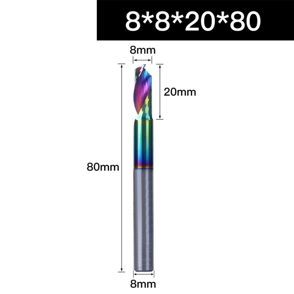 8mm Cnc Spiral Single Flute Solid Tungsten Carbide End Mill Milling ...