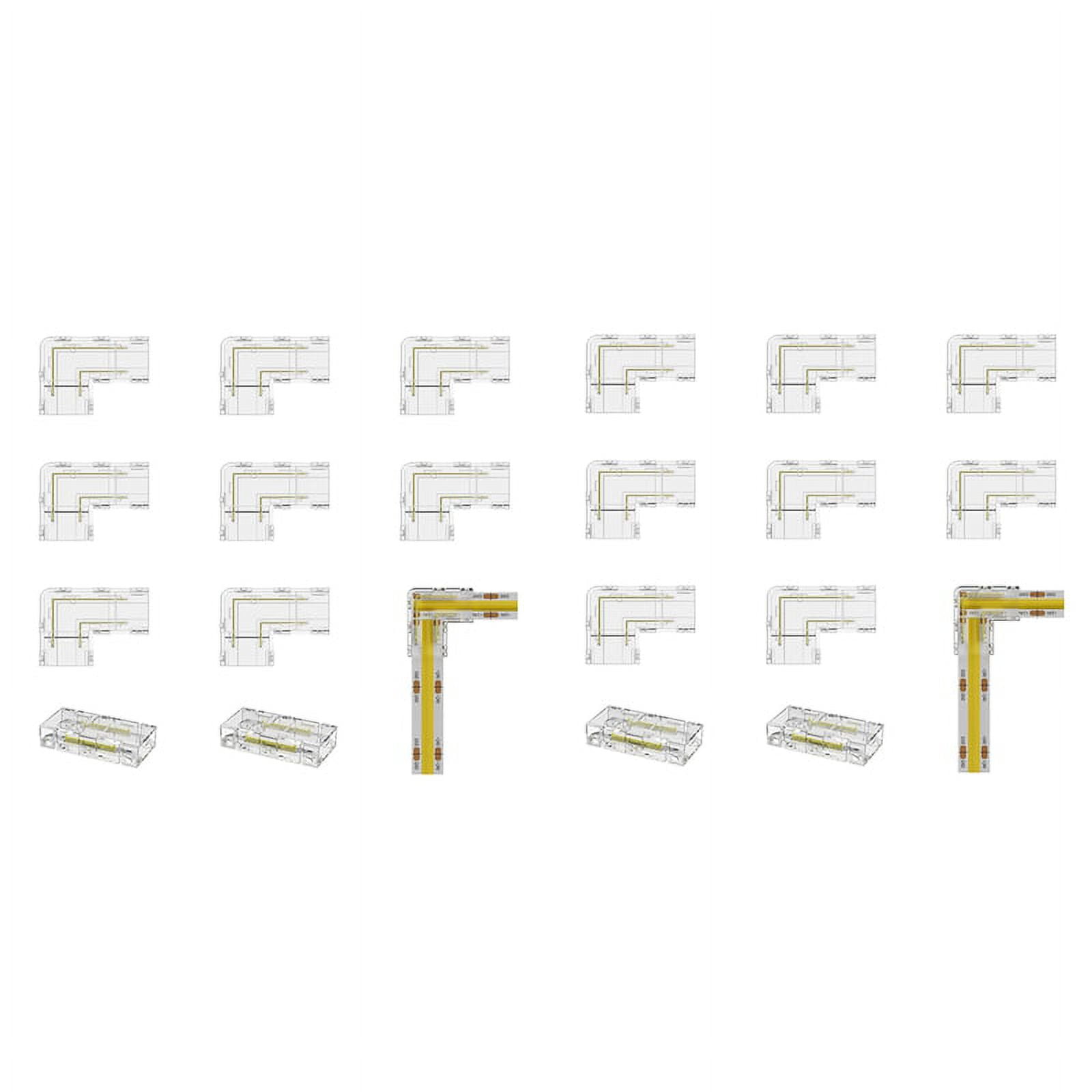 8mm Connector 16Pc L-Shaped/Corner Connector,4Pc Gapless Connectors for ...