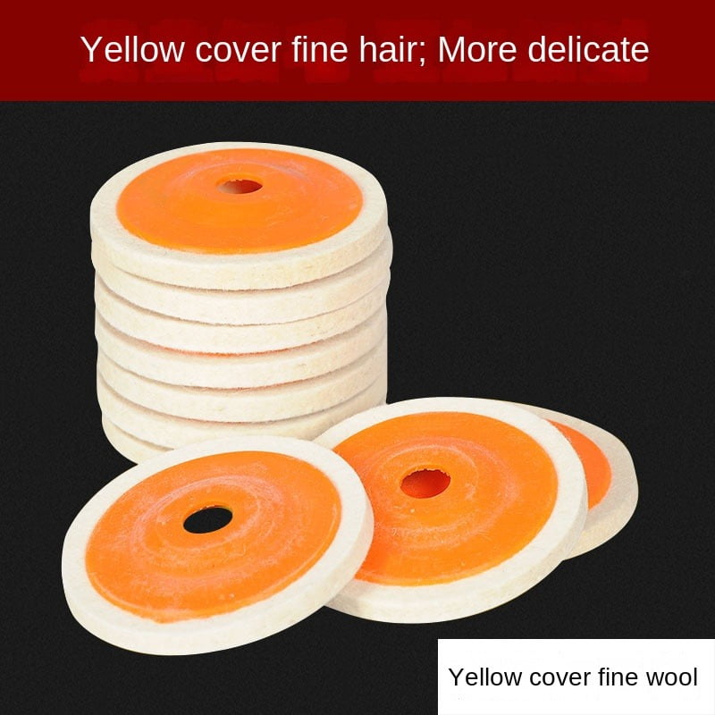 ‌8mm Fine Wool Grinder Disc for Marble Furniture Polishing (Yellow)5pcs ...