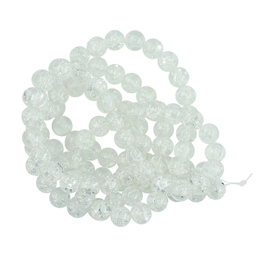 8mm Gorgeous Crackle Glass Round Beads approx. 106-110pcs / strand, 1 ...