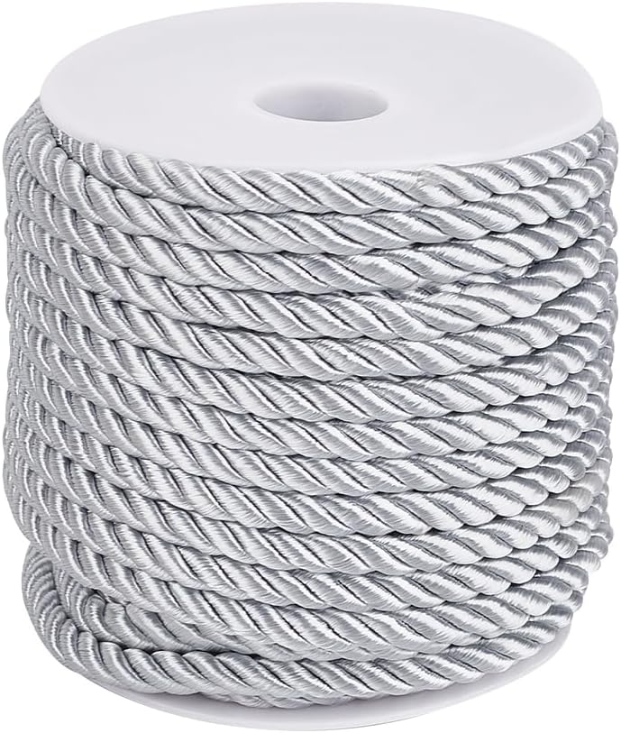 8mm Graduation Honor Cords 21 Yards Cord Trim Silver Window Bow Ties ...