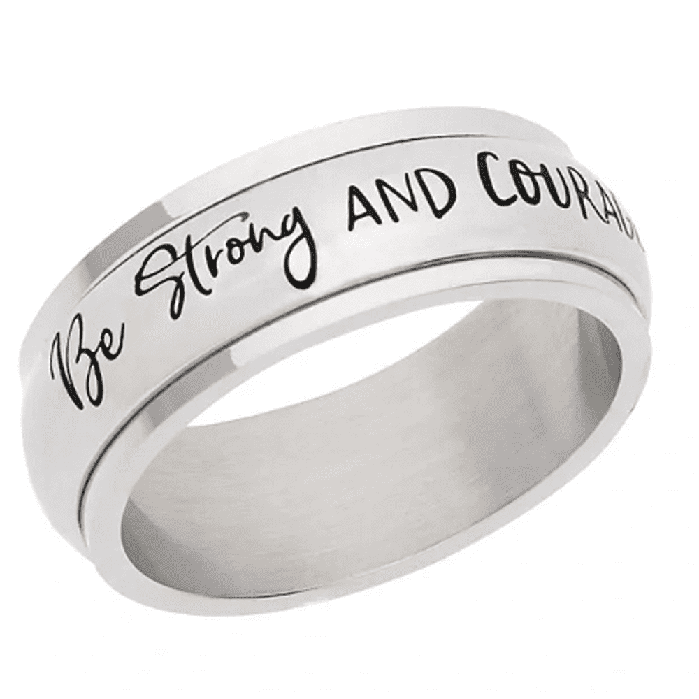 8mm High Polished Stainless Steel Women's Men's Be Strong and ...