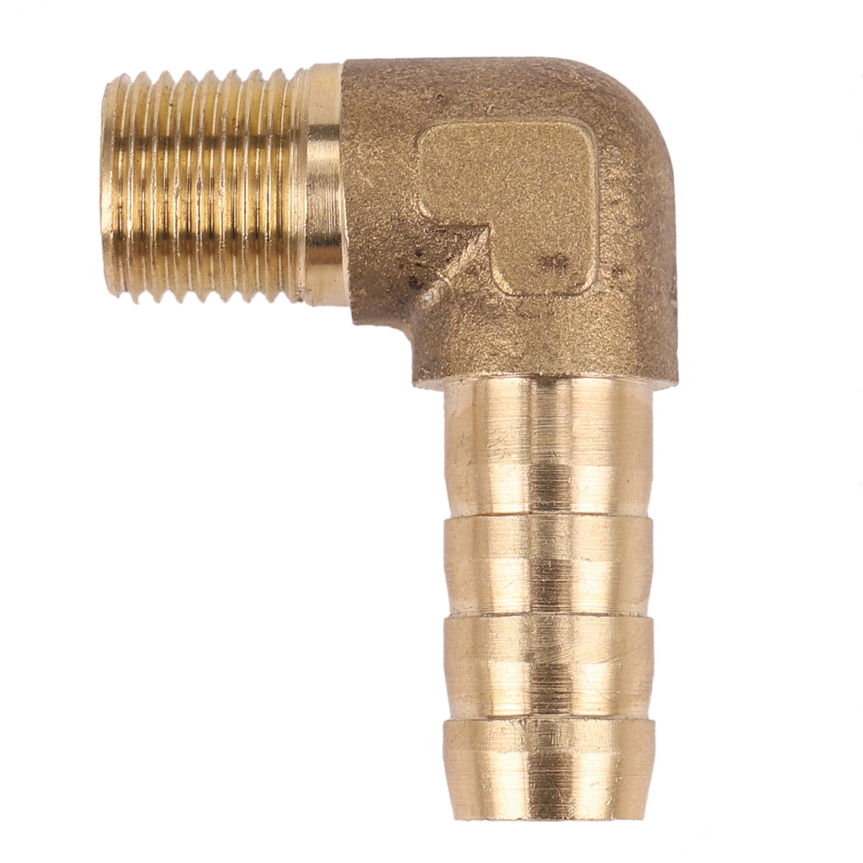 8mm Hose x 3/8" Male Thread 90 Degree Brass Elbow Barb Coupler Connector - Walmart.com