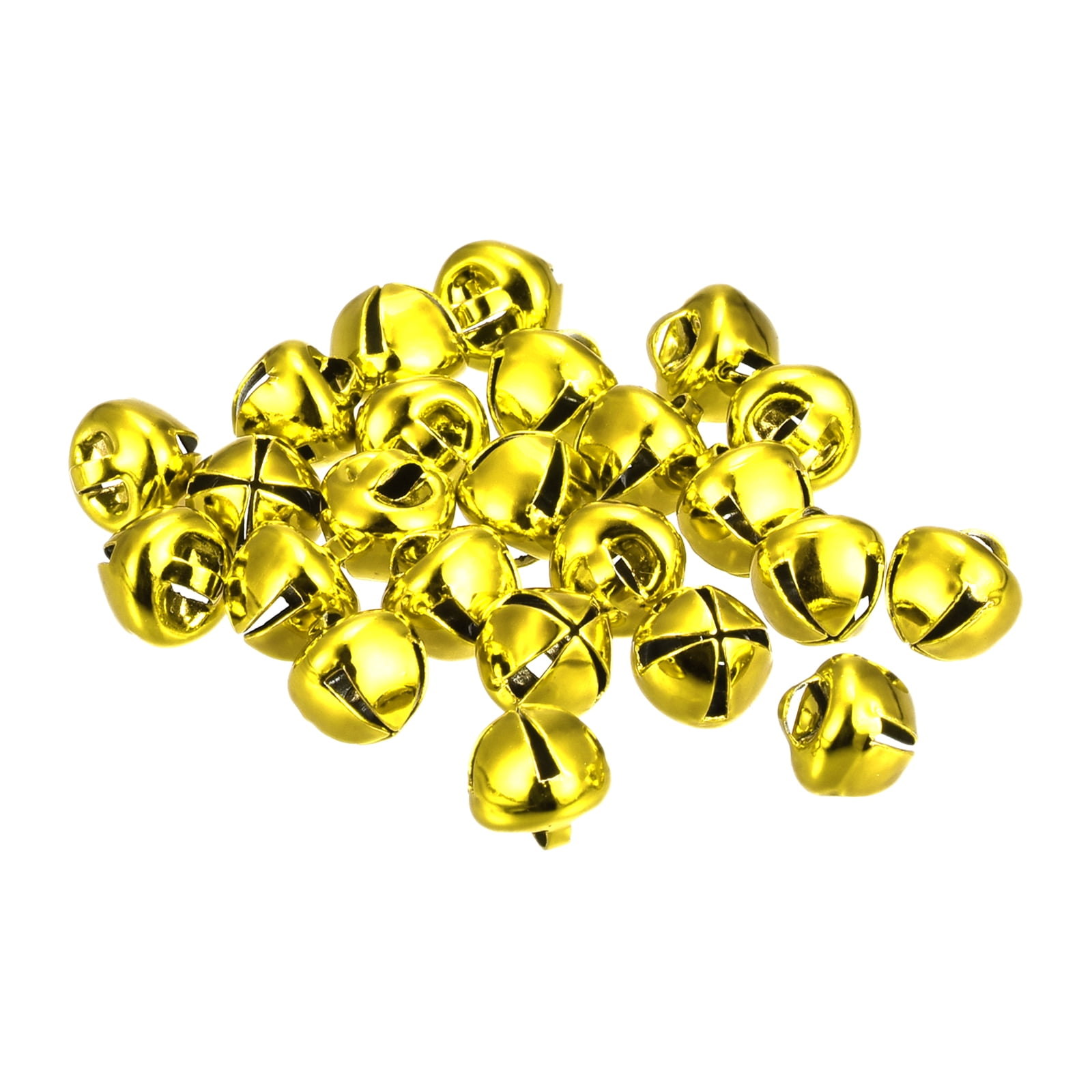 8mm Jingle Bells Craft Bells Carbon Steel Electroplating Gold Tone 48 ...