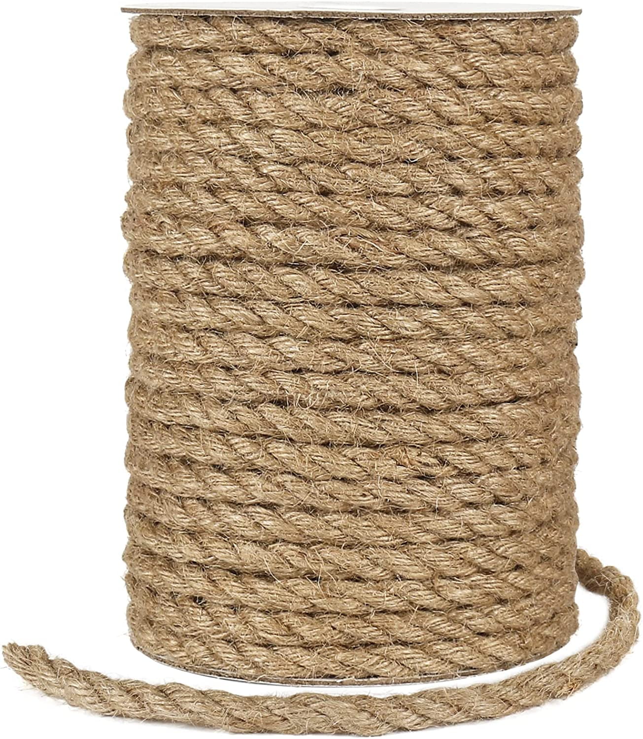 8mm Jute Rope, 98 Feet 5/16” Thick Jute Cord Strong Rope Twine for ...
