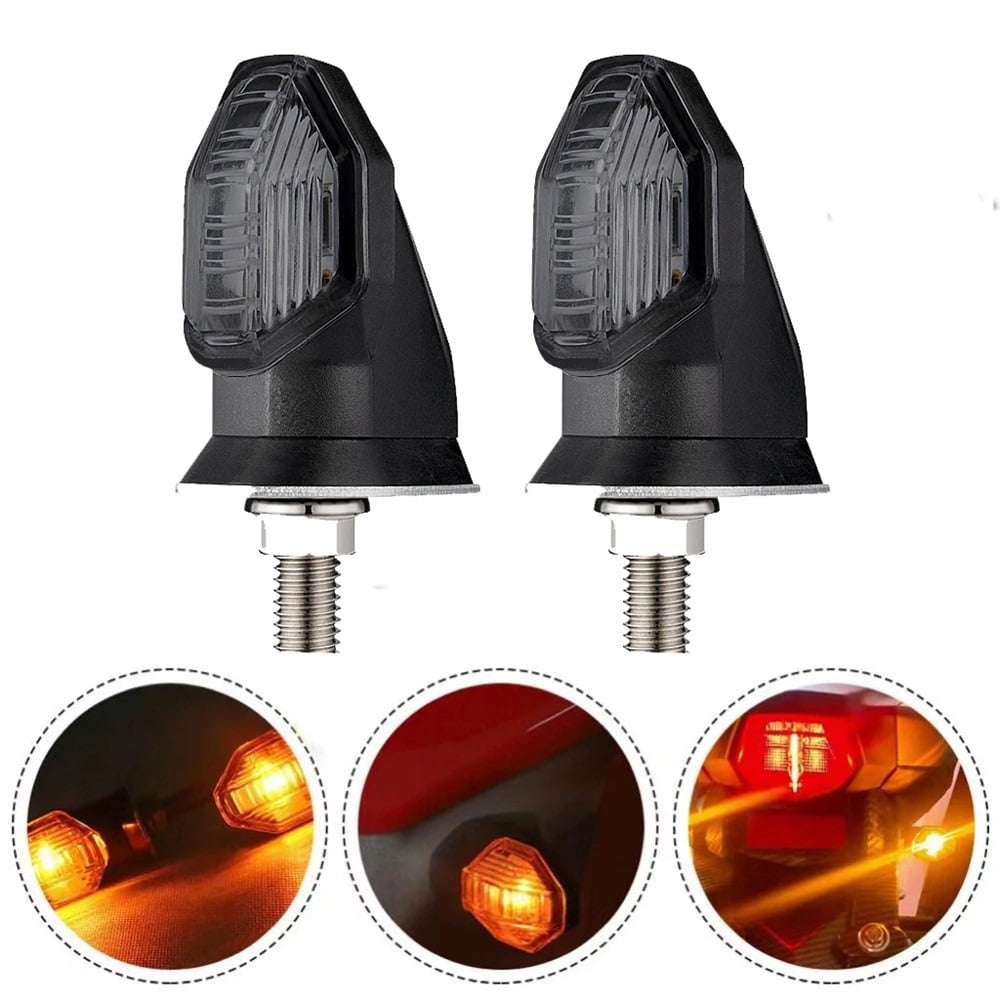 8mm Mini Motorcycle LED Turn Signal Lights 12V Moto Indicator Lamp ...