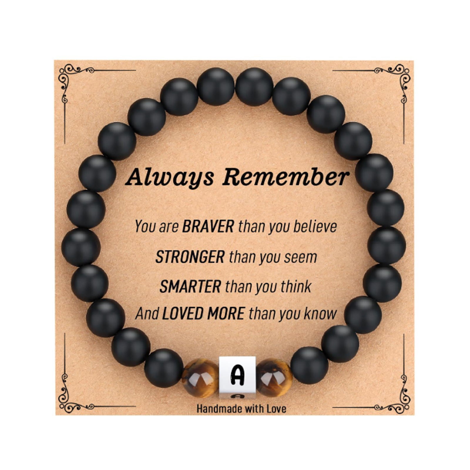 8mm Natural Stone Bead Bracelet - Graduation Gift for Women & Teachers ...