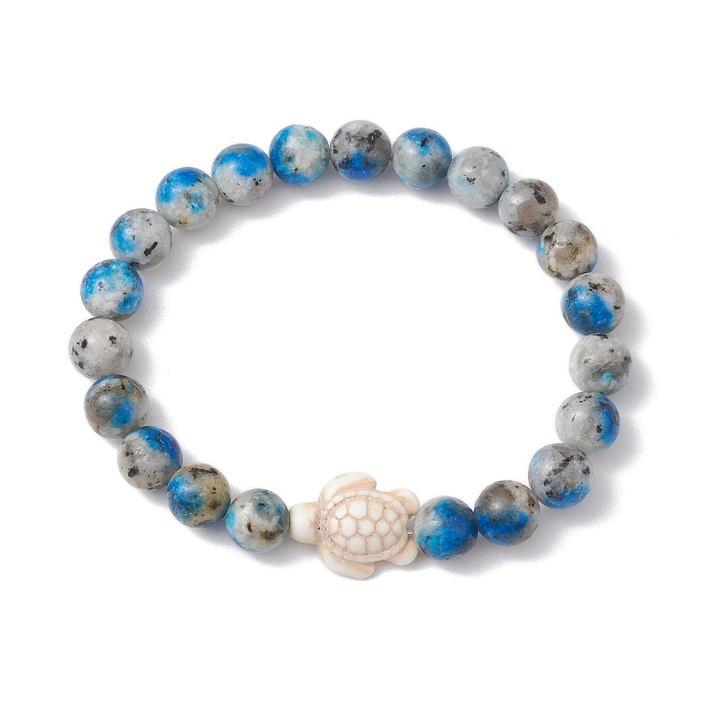 8mm Round Dyed Natural Jade Imitation K2 Stone Stretch Bracelets Summer ...