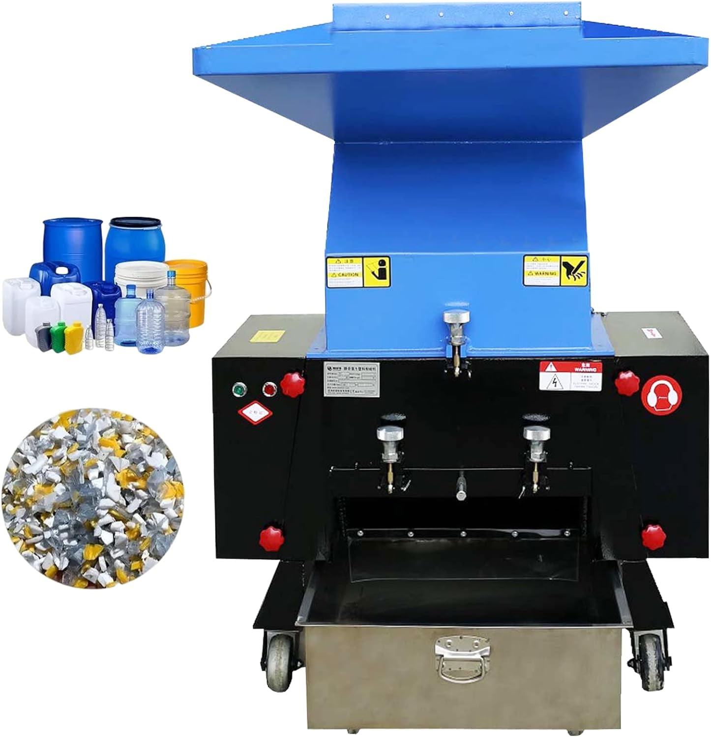 8mm Screen Electric Plastic Shredder Grinder Granulator Plastic ...