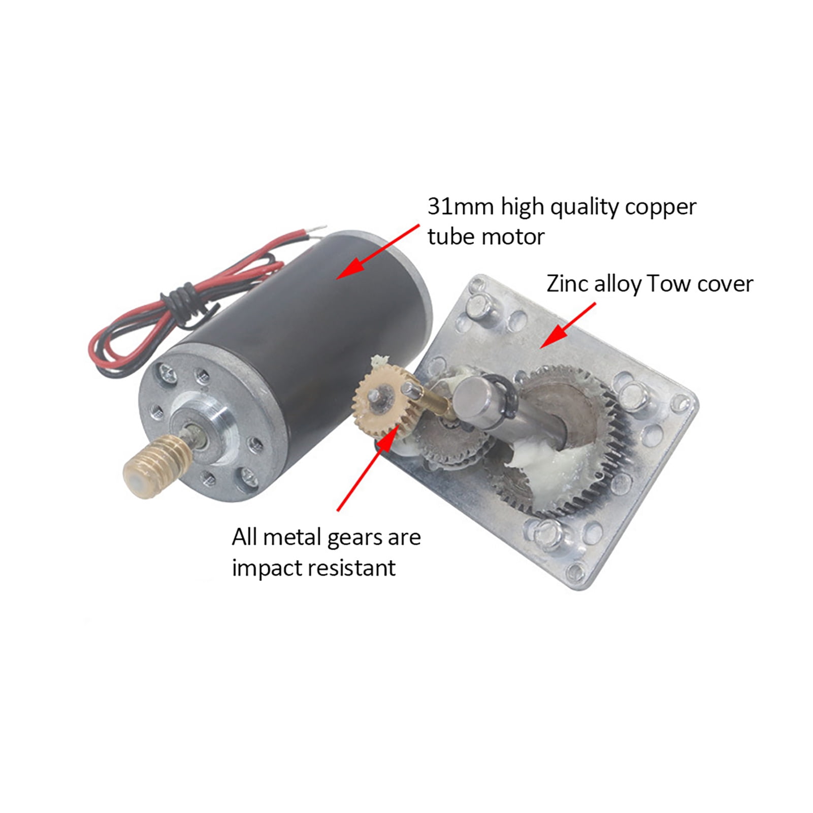 8mm Shaft Speed Reducer Motor, 24V, Durable, Ball Bearing Design For ...