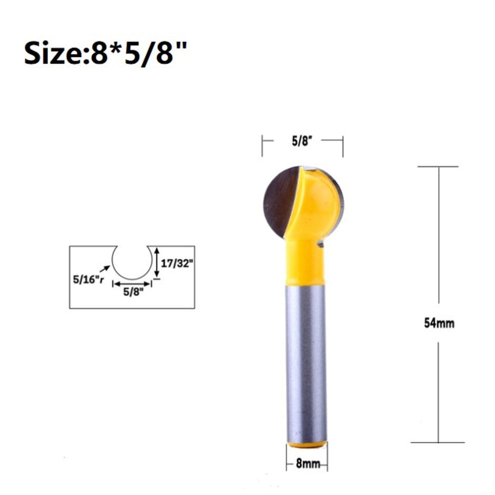 8mm Shank Ball Nose End Round Carving Bit router bit woodworking ...